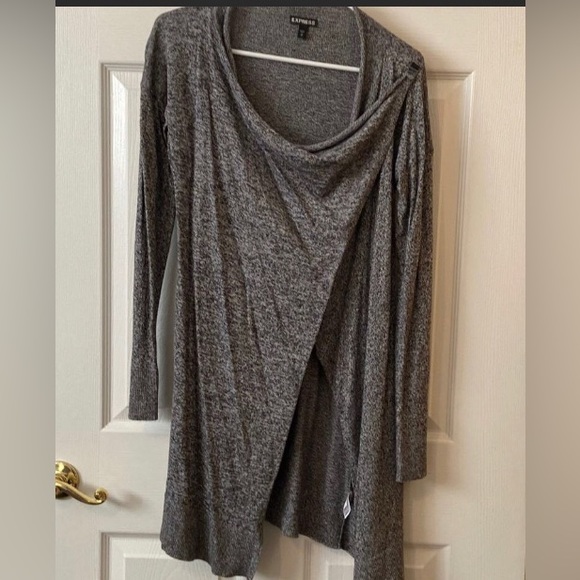 Express | Sweaters | Express Cardigan Black N White Woven Together In ...